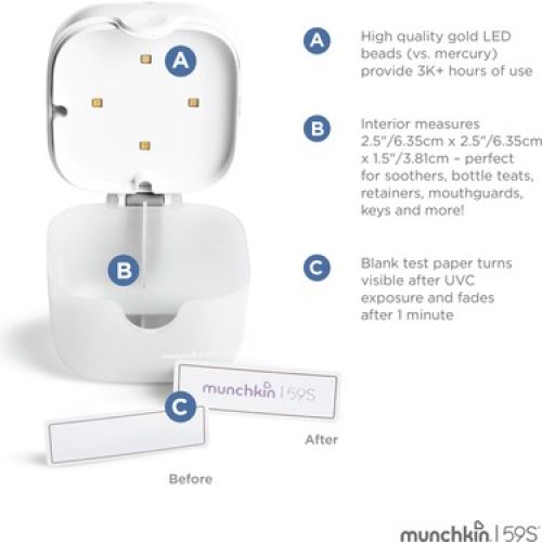 Munchkin Mini Emzik Sterilizatör, Beyaz, 1 Adet