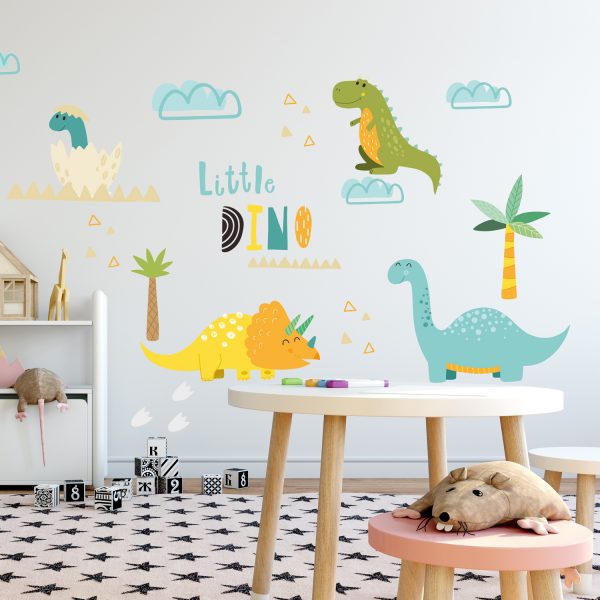 Sevimli Dinazorlar Temalı Duvar Sticker Seti