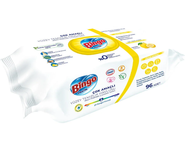 Bingo Yüzey Temizleyici Islak Mendil 96 Adet